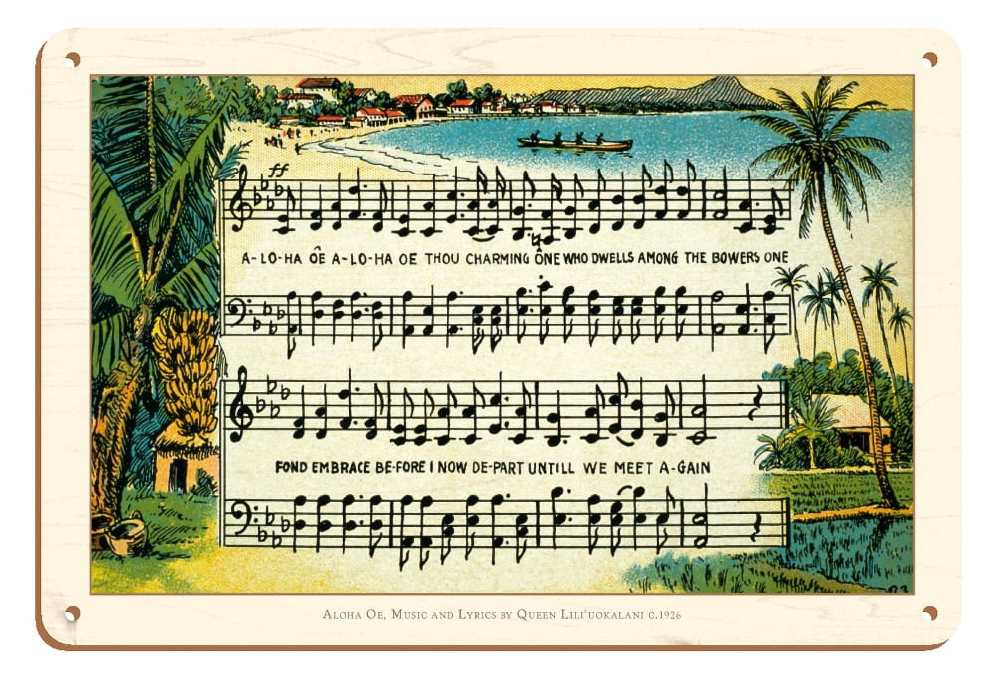 Aloha ‘Oe (Farewell to Thee) Lyrics - Composed by Queen Liliuokalani ...