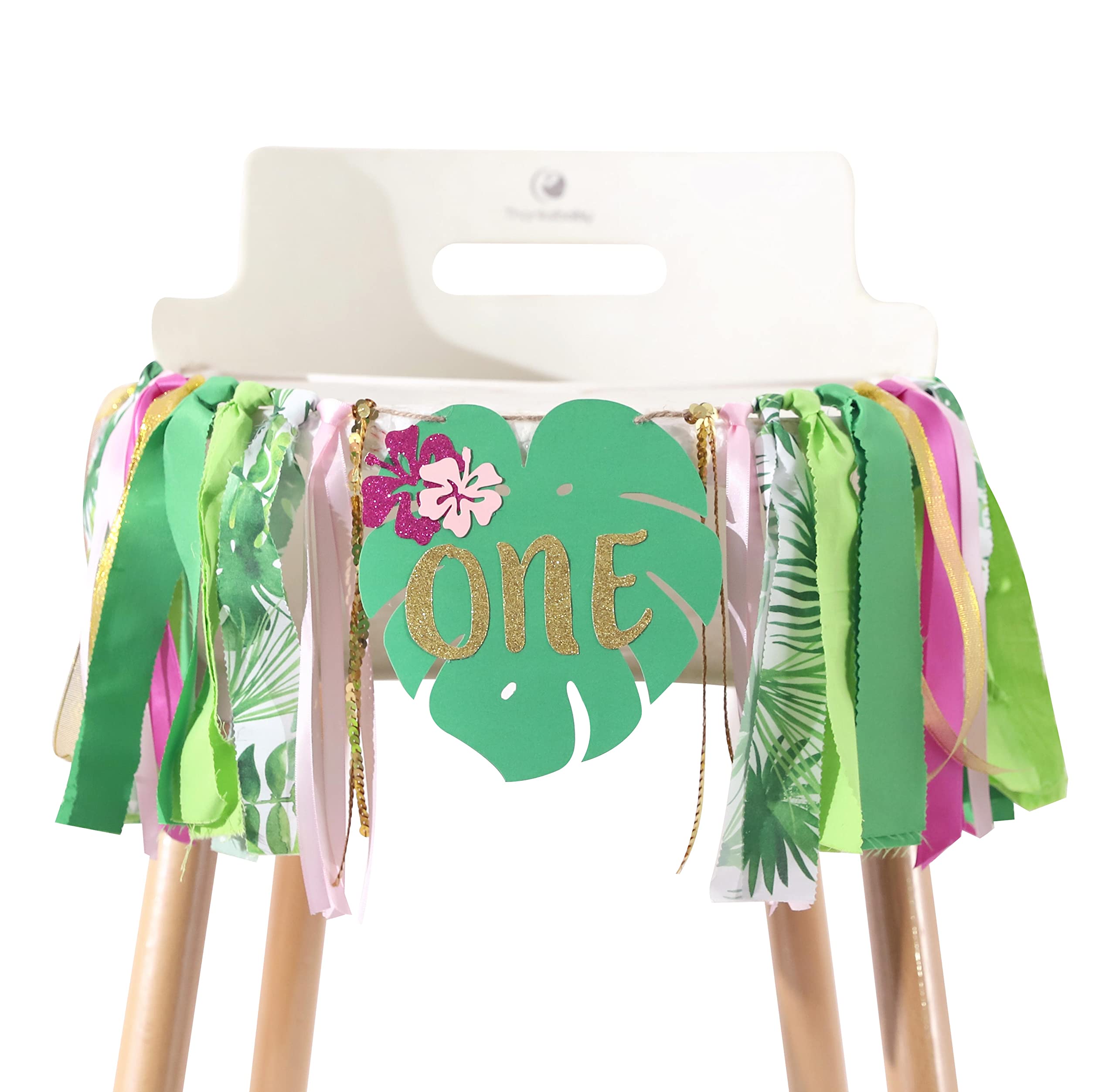 Aloha to One Tropical Hawaiian Luau SMRTheme Highchair Banner- Wild One ...