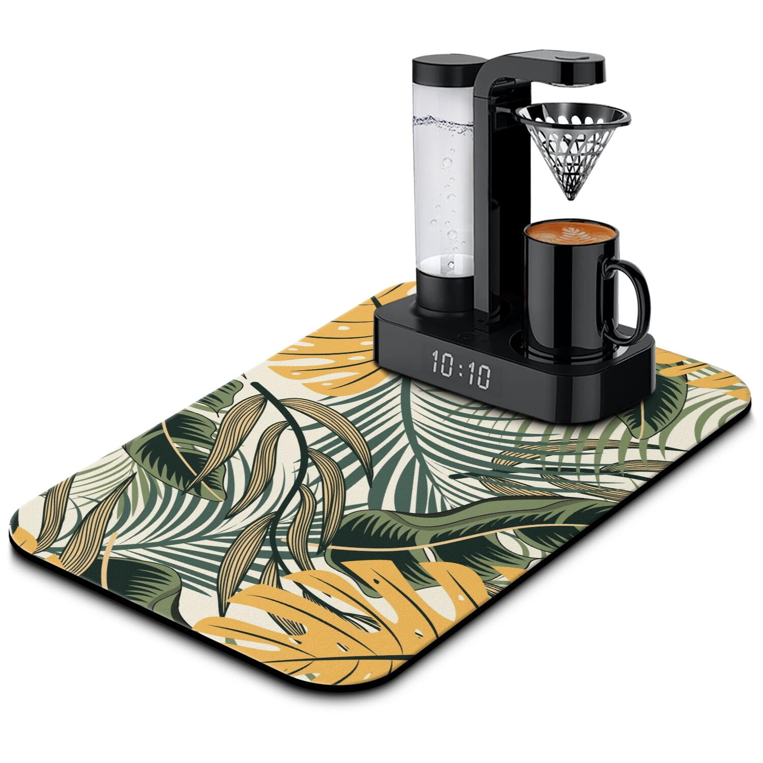 Aloha Palm Leaf Coffee Bar Mat, Absorbent and Leak-Proof Dish Drying ...