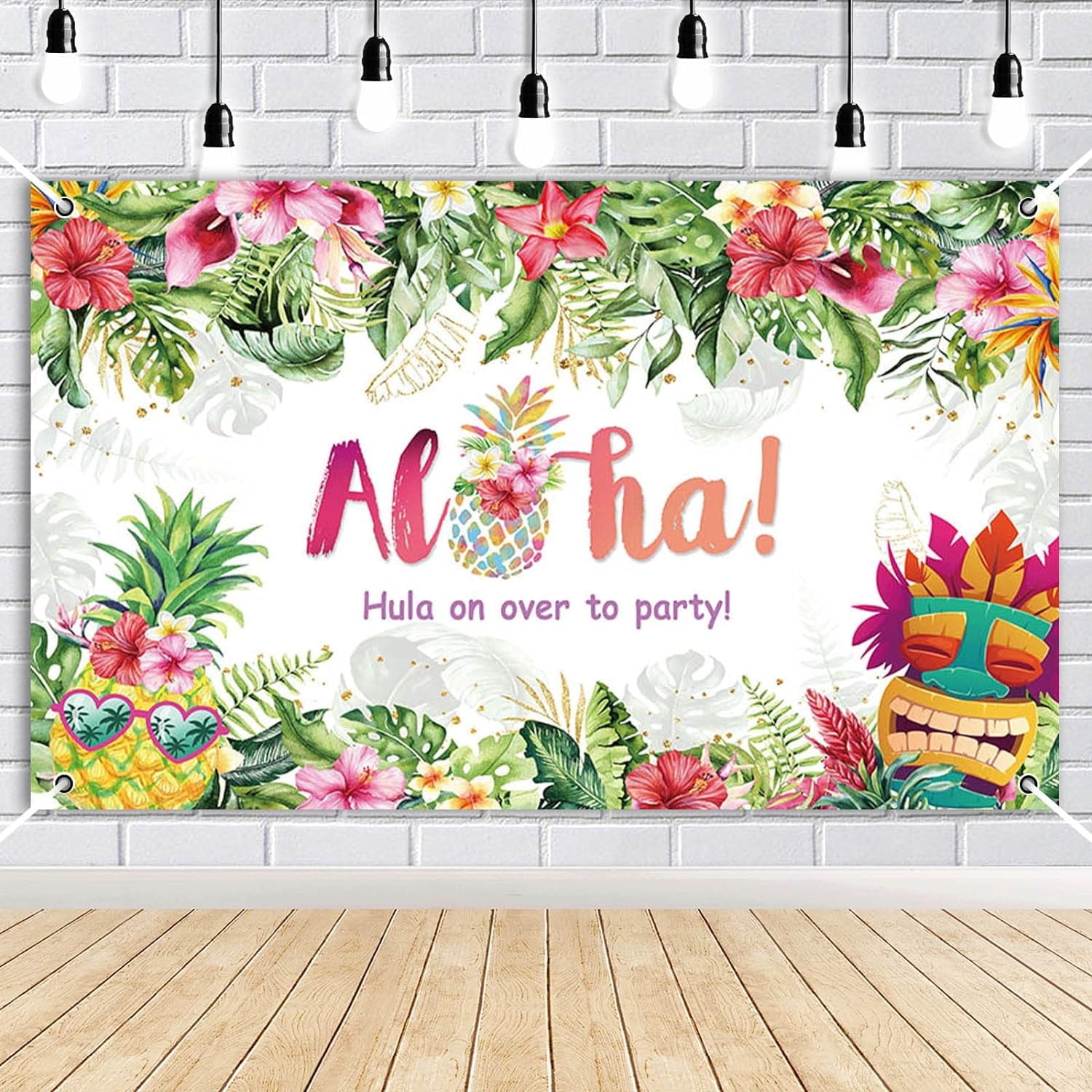 Aloha Party Decoration Banner Large Summer Luau Beach Backdrop Hawaiian ...