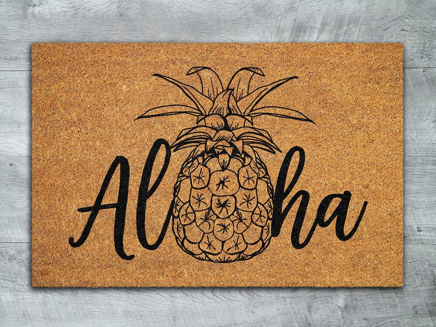 Aloha Pineapple Door Mats, Aloha Pineapples Welcome Coir Door Mats ...