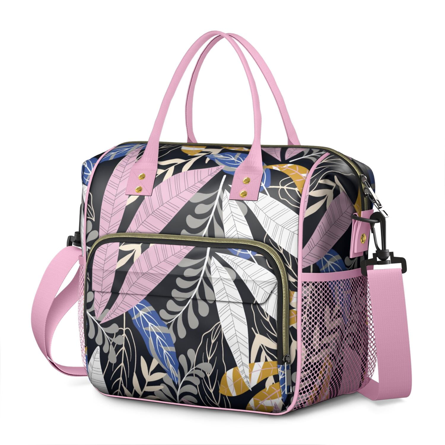 Aloha Print Waterproof Lunch Bag - Multi-Pocket Thermal Cooler Tote for ...