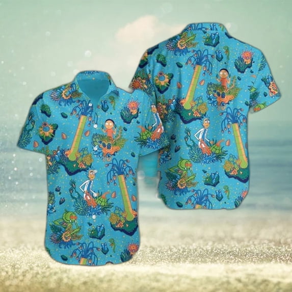 Aloha Rick And Morty Hawaiian Shirt Gift For Beach Vacation - Walmart.com