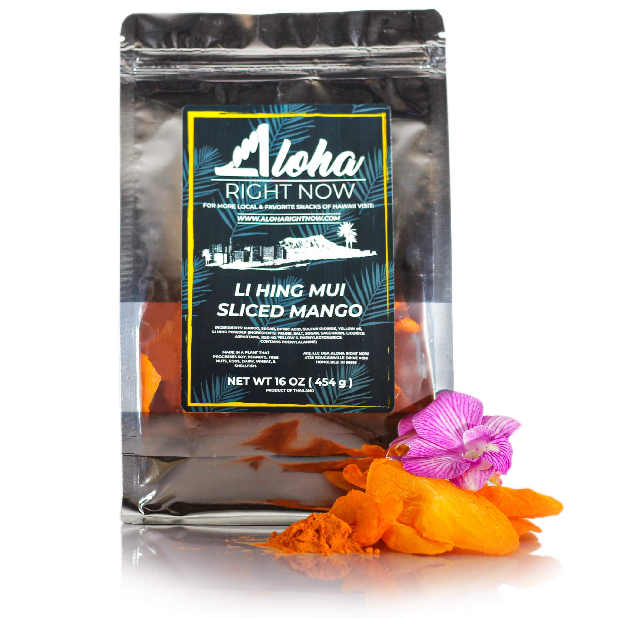 Aloha Right Now Premium DPF11 Dried Li Hing Mango Slices | Hawaiian ...