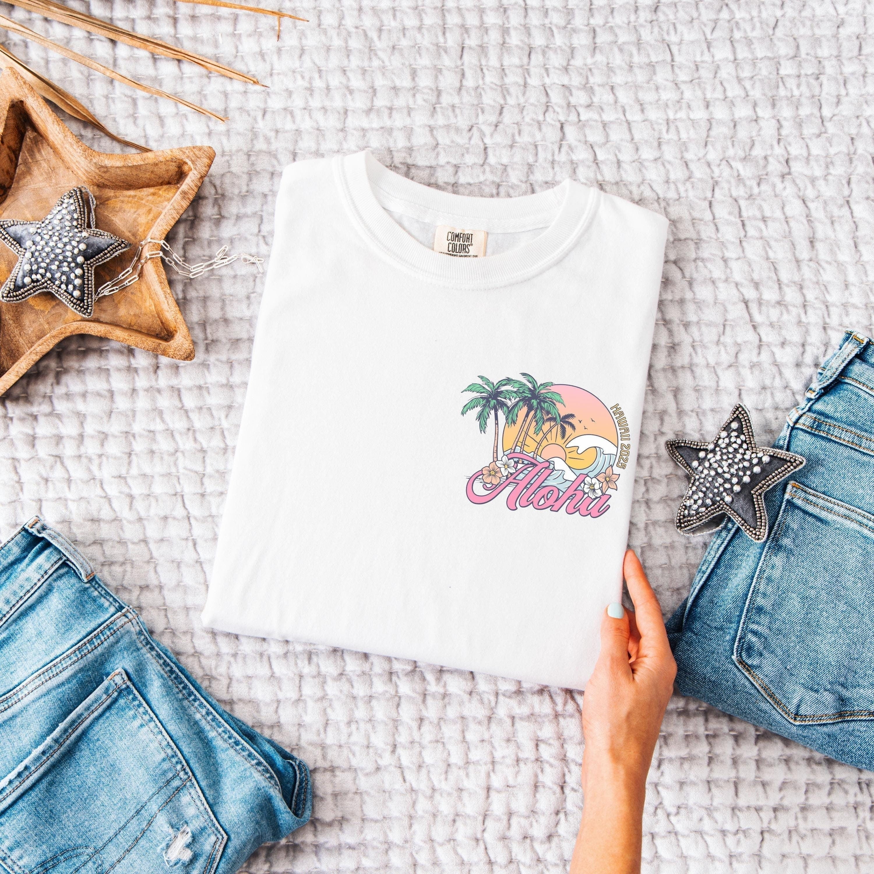 Aloha Shirt, Beach Vibes, Retro Hawaiian Style, Summer Vacation Tee ...