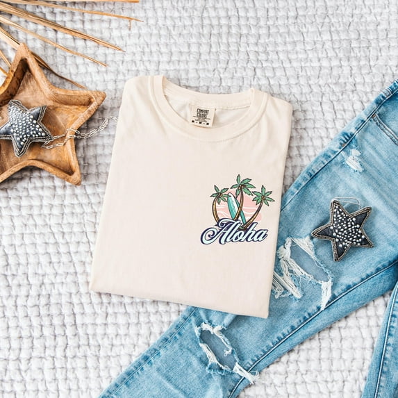 Aloha Shirt, Beach Vibes, Retro Hawaiian Style, Summer Vacation Tee ...