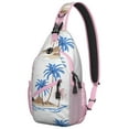 Aloha Shoulder Backpack - Hawaiian Beach Landscape Sling Bag with ...