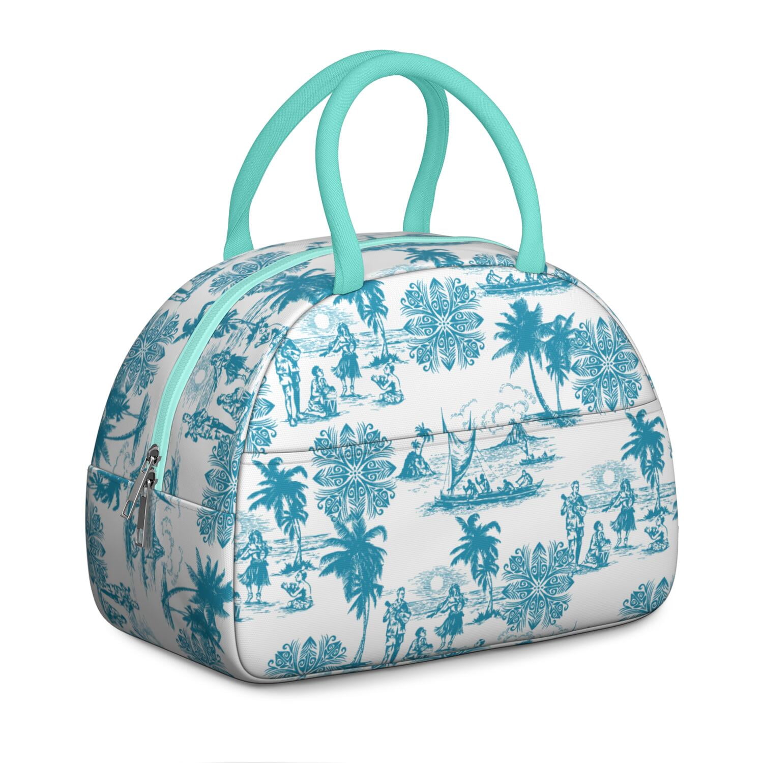 Aloha Spirit Lunch Bag - Traditional Polynesian Tiki & Palm Motif ...