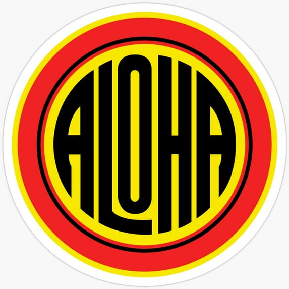 Aloha Sticker Phone Decal Water Bottle Stickers Car Decals, Laptop ...