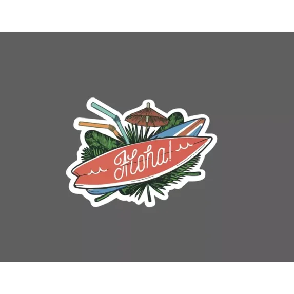 Aloha Sticker Surf Drinks Waterproof Sticker Phone Decal Water Bottle ...