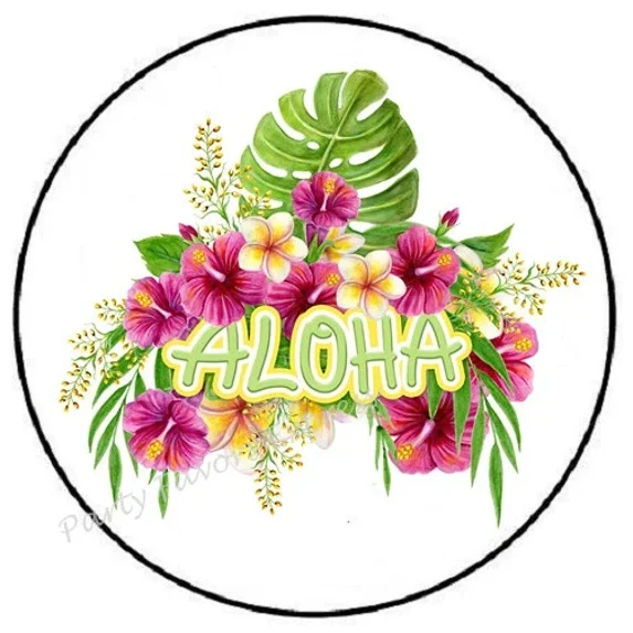 Aloha Stickers Party Favors Phone Decal Water Bottle Stickers Car ...