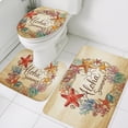Aloha Summer Bathroom Rugs Set Red Starfish Shell Coral Ocean Life ...