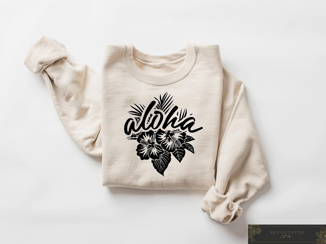 Aloha Sweatshirt, Retro Hawaii Sweatshirt, Hawaii Family Vacation Shirt ...