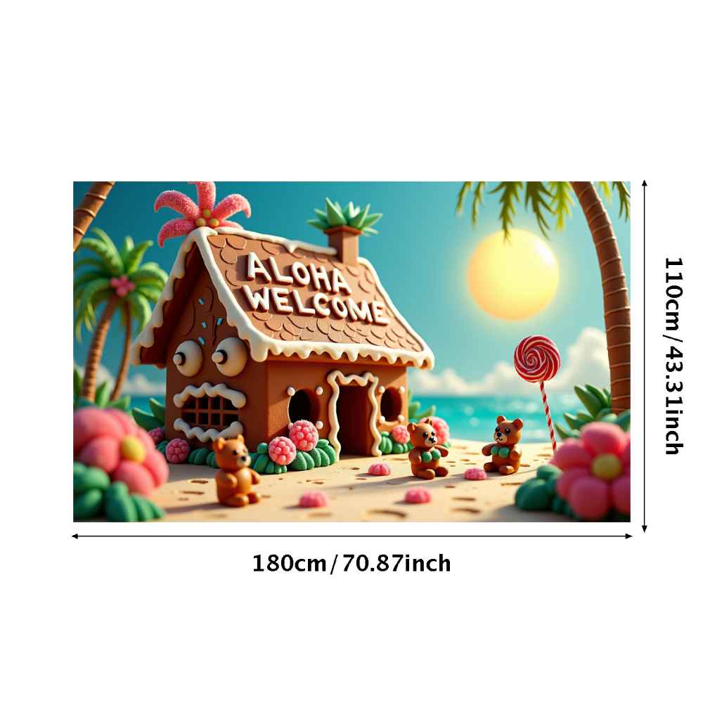 Aloha Themed Airship Design Welcome Banner, Party Background Decor ...