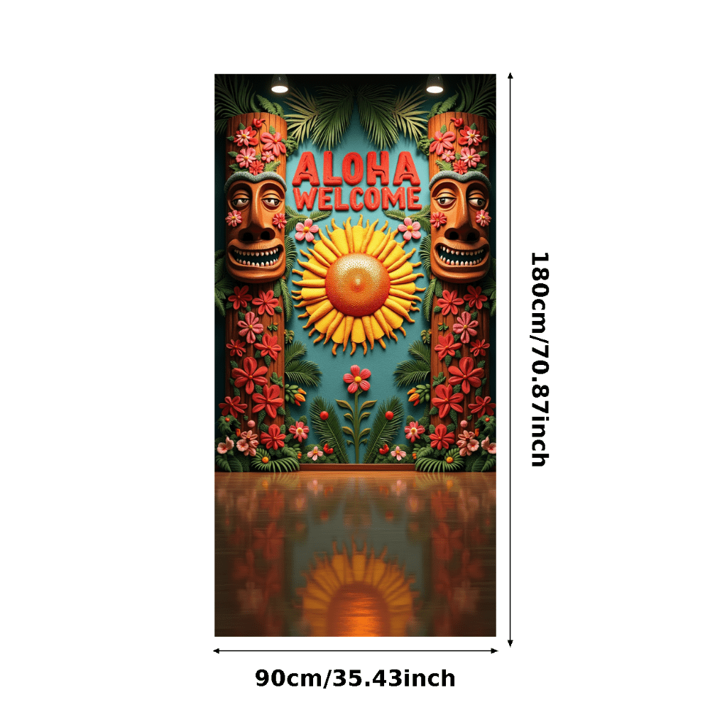Aloha Themed Airship Design Welcome Banner, Party Background Decor ...