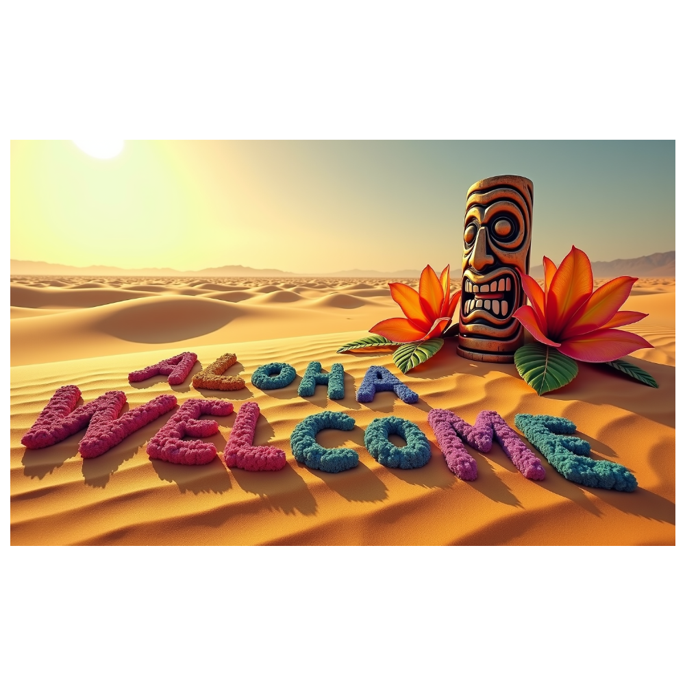 Aloha Themed Airship Inspired Welcome Banner Background Party ...