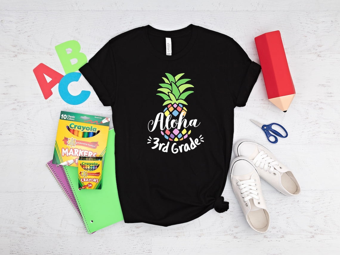 Aloha Third Grade Shirt, First Day of School Shirt, Back To School ...