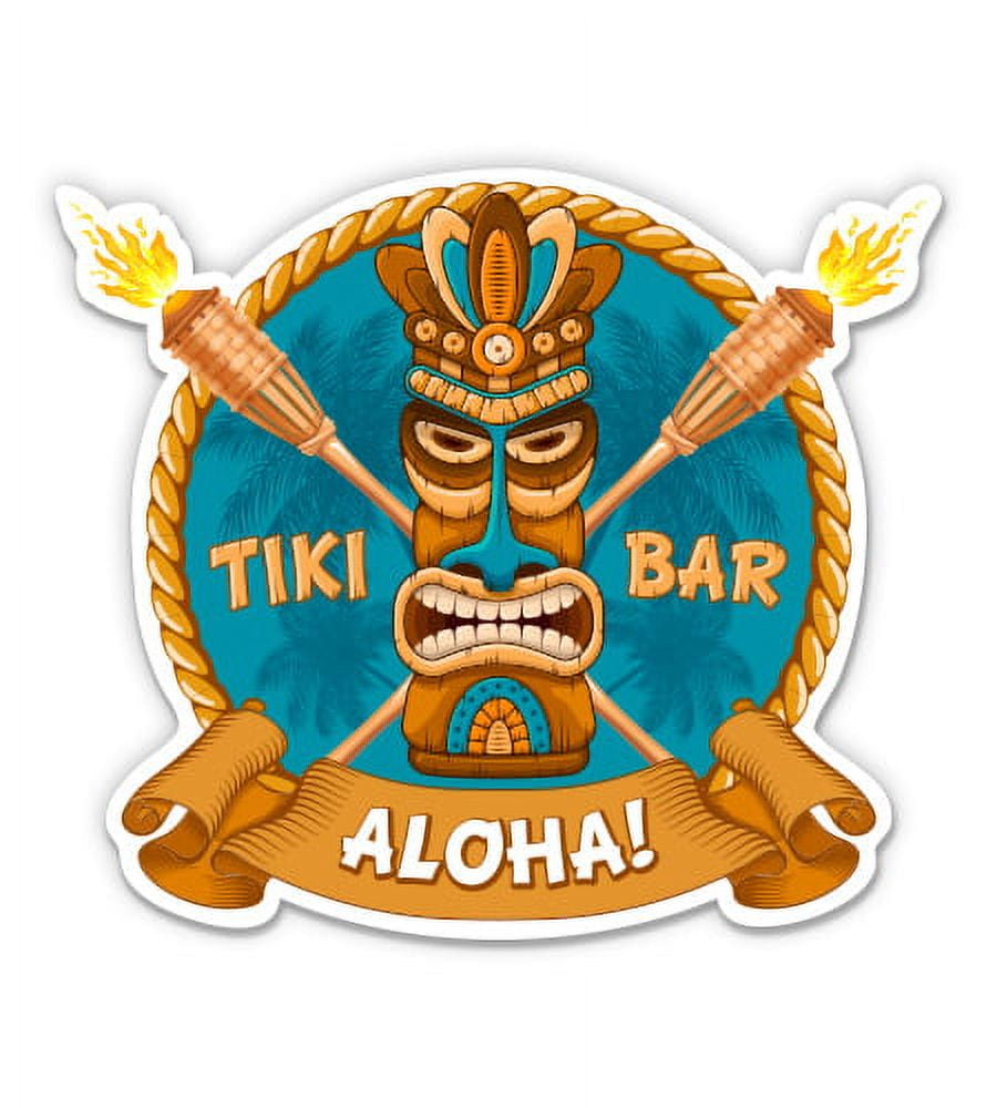 Aloha Tiki Bar - 12" Vinyl Sticker Waterproof Decal - Walmart.com