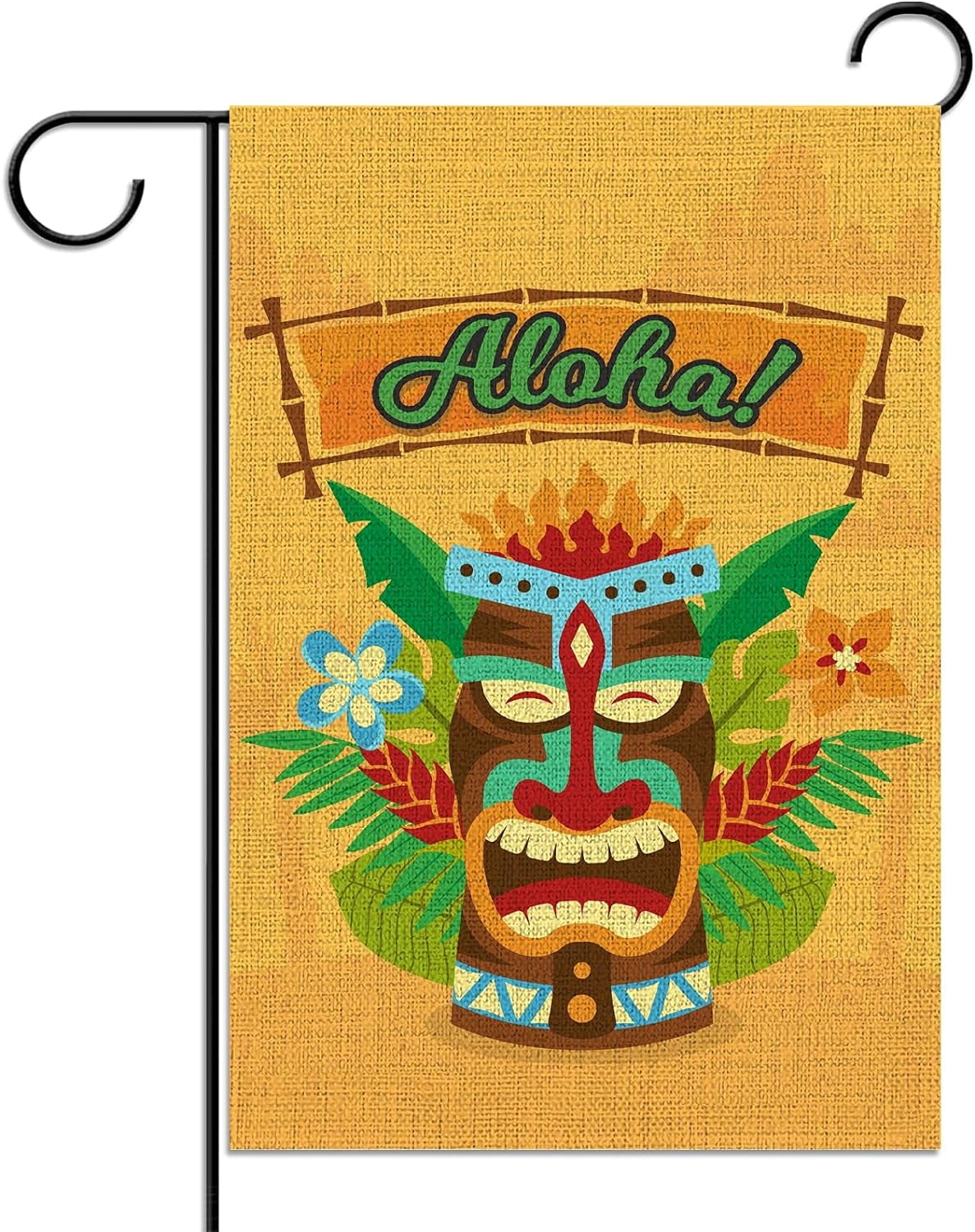 Aloha Tiki Garden Flag Summer Luau Hawaii Party Yard Sign Outdoor ...