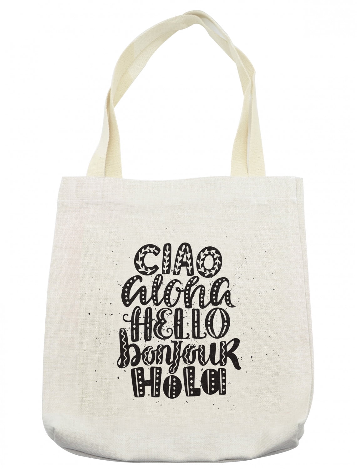 Aloha Tote Bag, Ciao Aloha Bonjour Hola Hello in Various Languages Wavy ...
