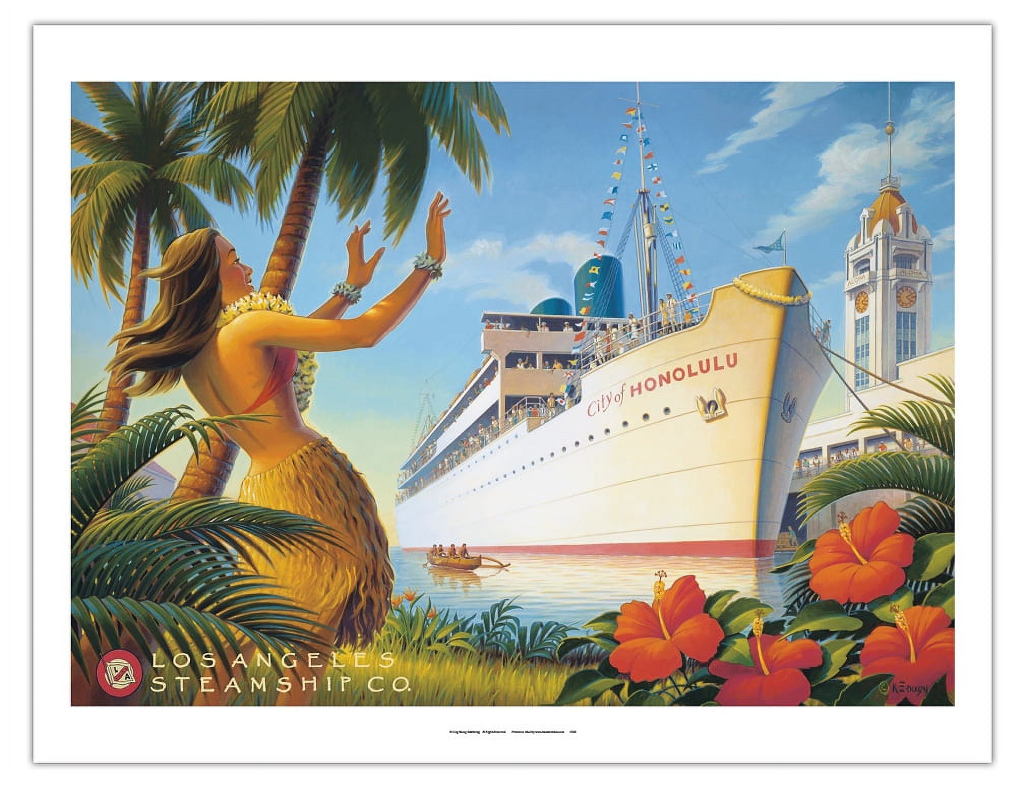 Aloha Towers - S.S. City of Honolulu - Los Angeles Steamship Company ...