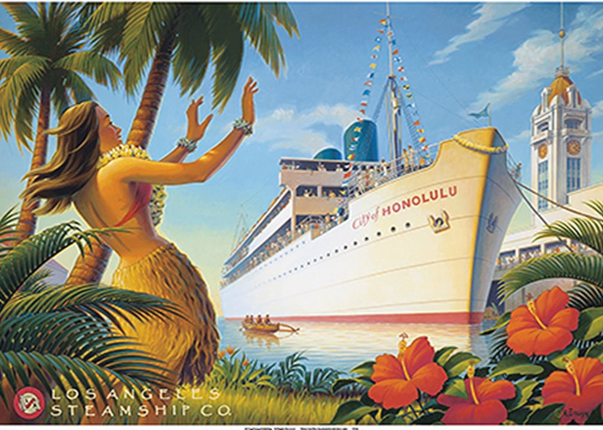 Aloha Towers - S.S. City of Honolulu - Los Angeles Steamship Company ...