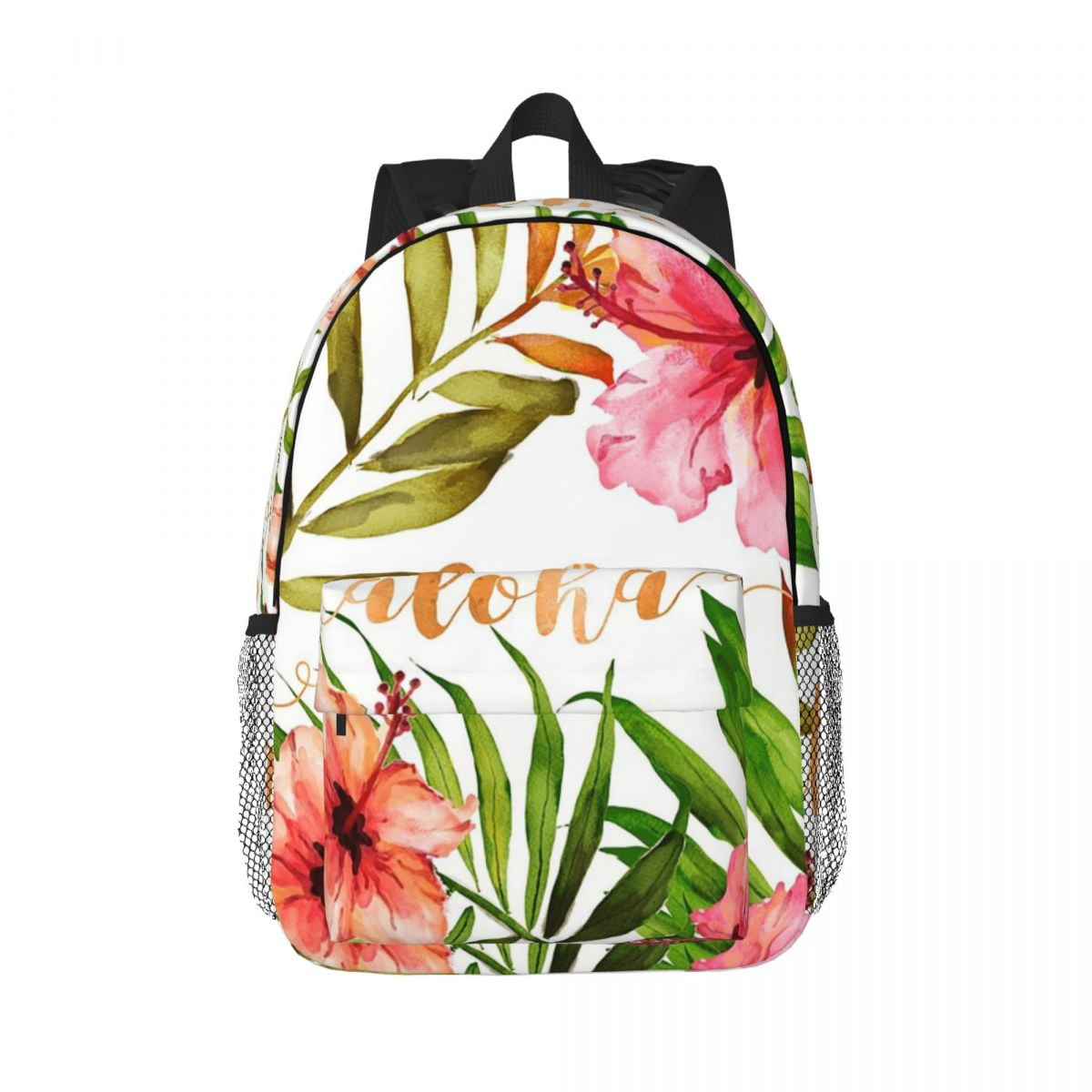 Aloha Tropical Hawaiian Floral Watercolor Backpacks Teenager Bookbag ...
