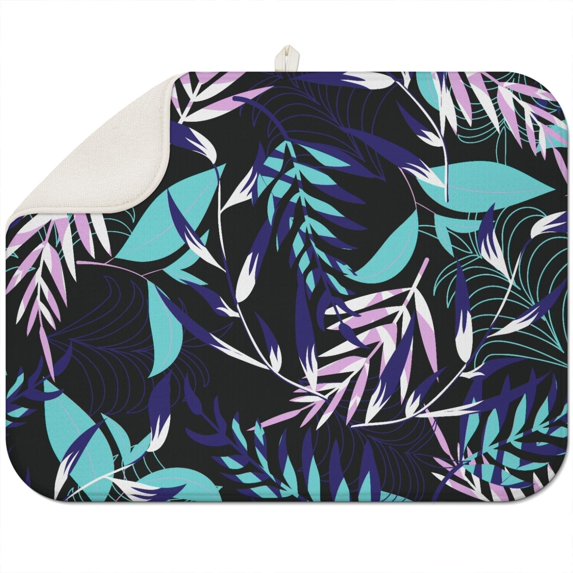 Aloha Tropical Plant Dish Drying Mat – Jungle Leaves and Palm Inspired ...