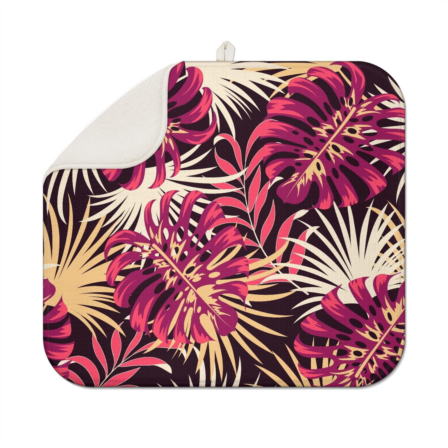 Aloha Tropical Plant Drying Mat - Ultra Absorbent Microfiber Countertop ...