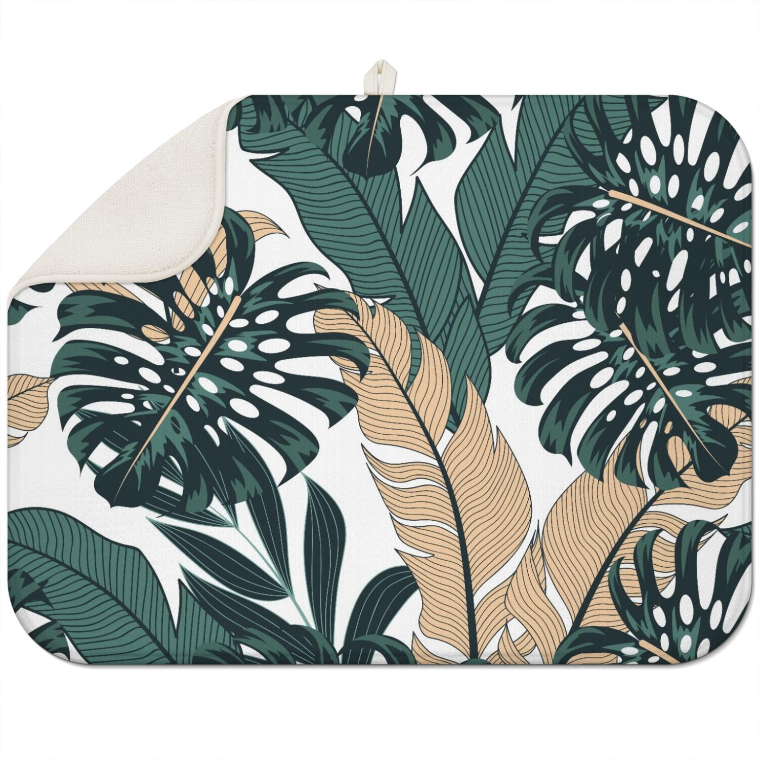 Aloha Tropical Plant Drying Mat for Dishes - Super Absorbent Microfiber ...