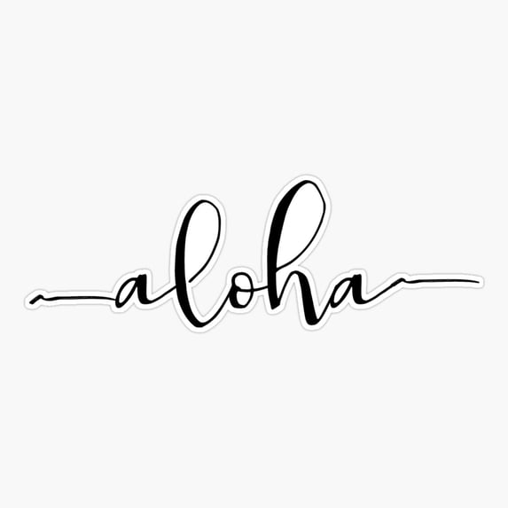 Aloha Tropical Vacation Sticker - Walmart.com
