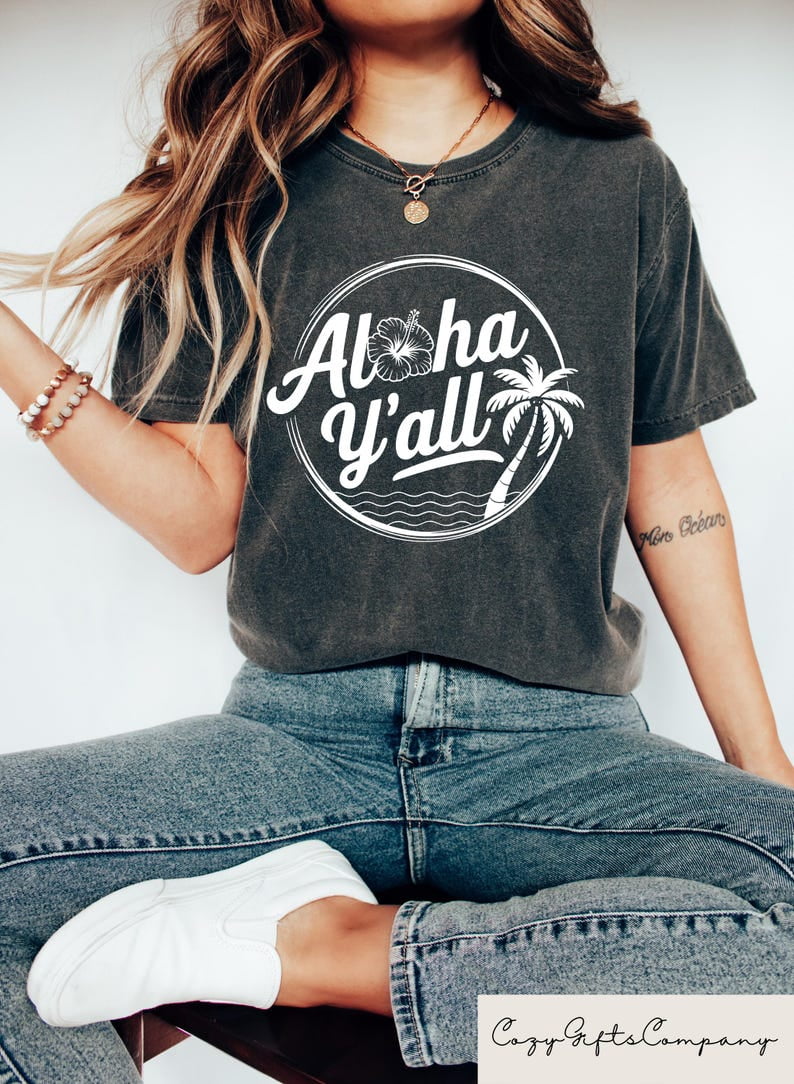 Aloha Y'all T-shirt, Hawaii Vacation Shirt, Hawaii Travel Tee, Matching ...