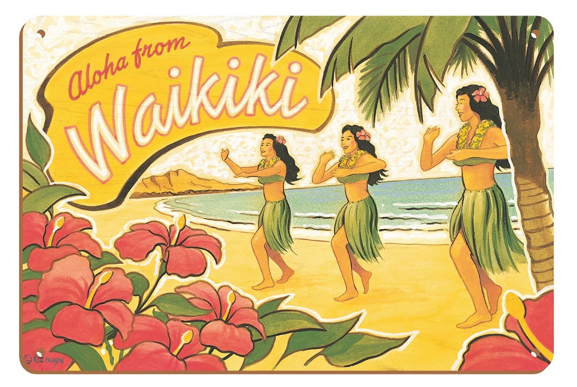 Aloha from Waikiki - Hawaii Hula Dancers - Vintage Hawaiian Travel ...
