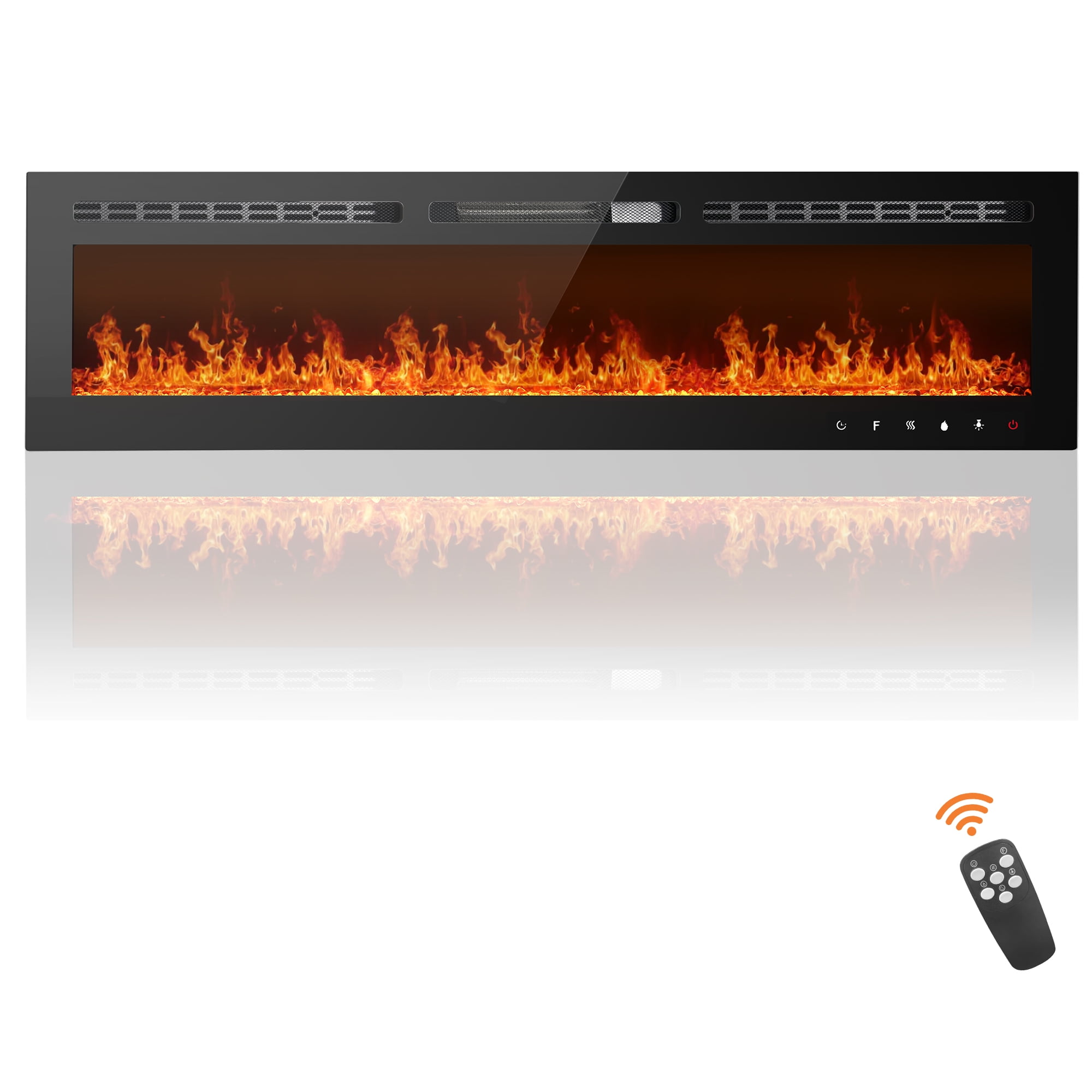 Alohappy 90 inch Electric Fireplace 1500/750W Wall Mounted and Built ...