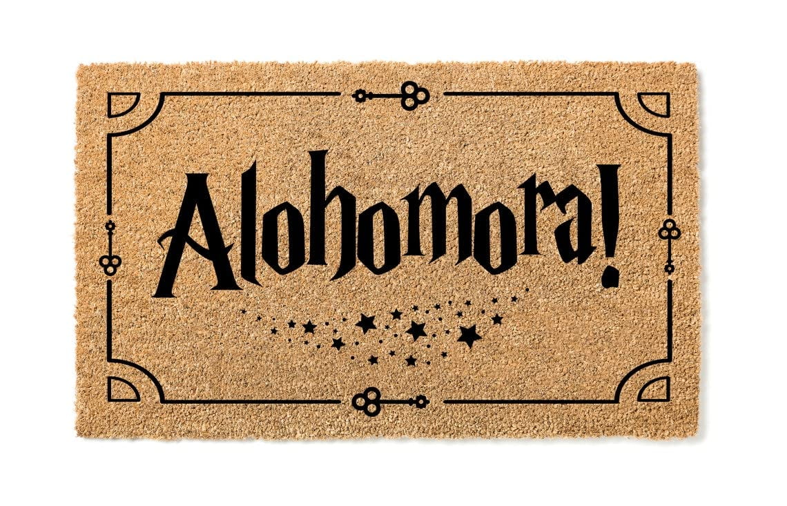 Alohomora Geek Chic Magical Fantasy Nerdy Premium Coir Doormat ...