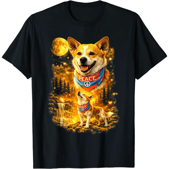 Aloka The Peace Dog Howling To The Moon Vintage T-Shirt, Unisex T-Shirt ...