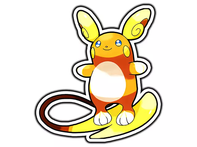 Alolan Raichu Waterproof Sticker Phone Decal Water Bottle Stickers Car ...