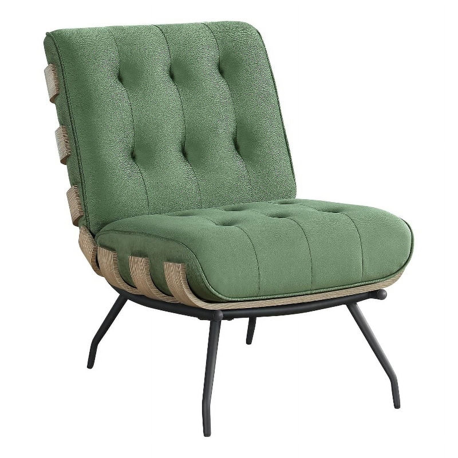 Aloma Armless Tufted Accent Chair Dark Brown - Walmart.com