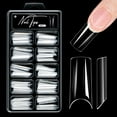 Half Covers Fake Nails Half Matte Full Covers False Nails Tips Pre-File ...