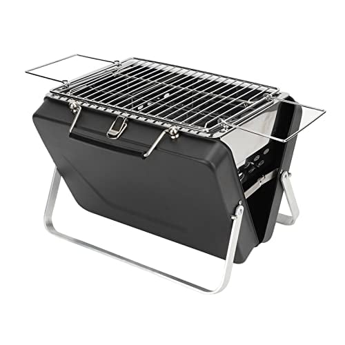 Alomejor Portable Charcoal BBQ Grill Folding Notebook Grill Wire Meshes ...