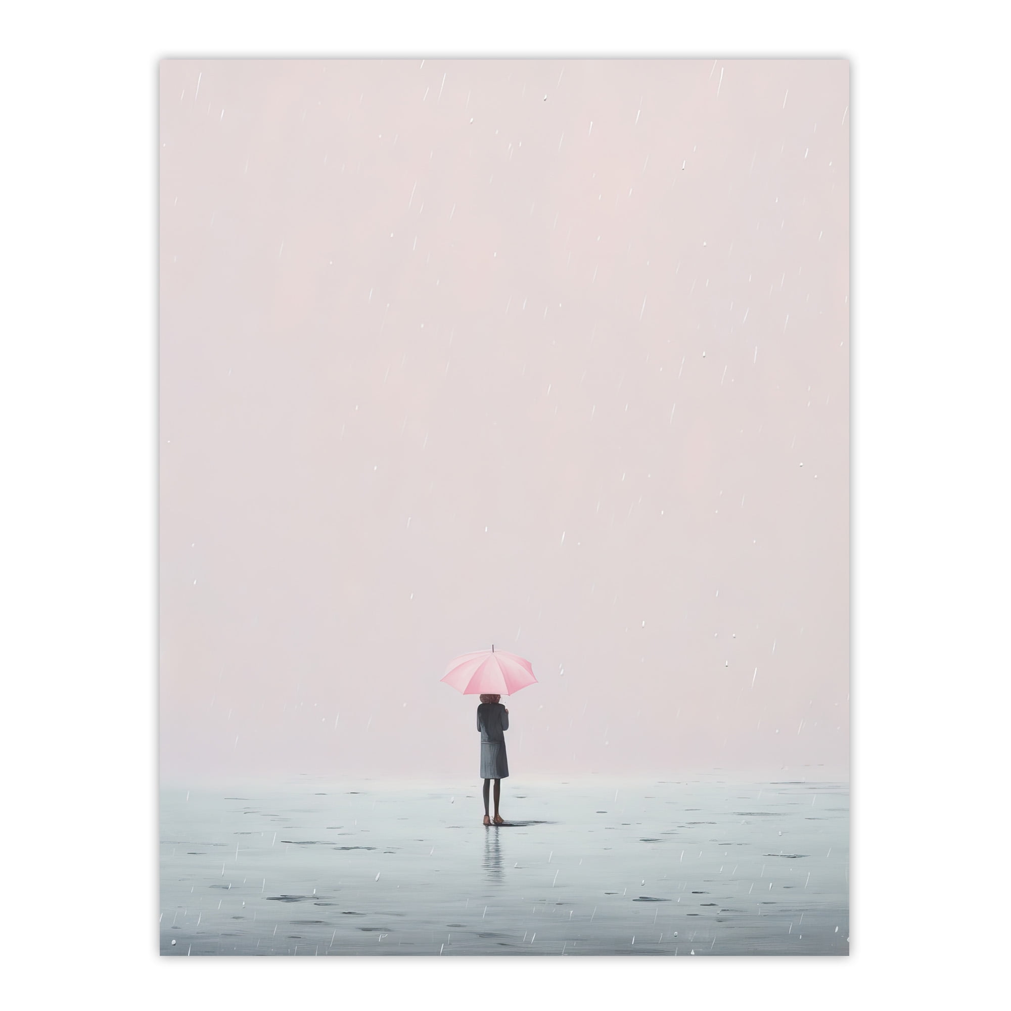 Alone No 1 By Amy Denver Minimalist Soft Pastel Peaceful Pink Minimalism Simple Modern Artwork ...