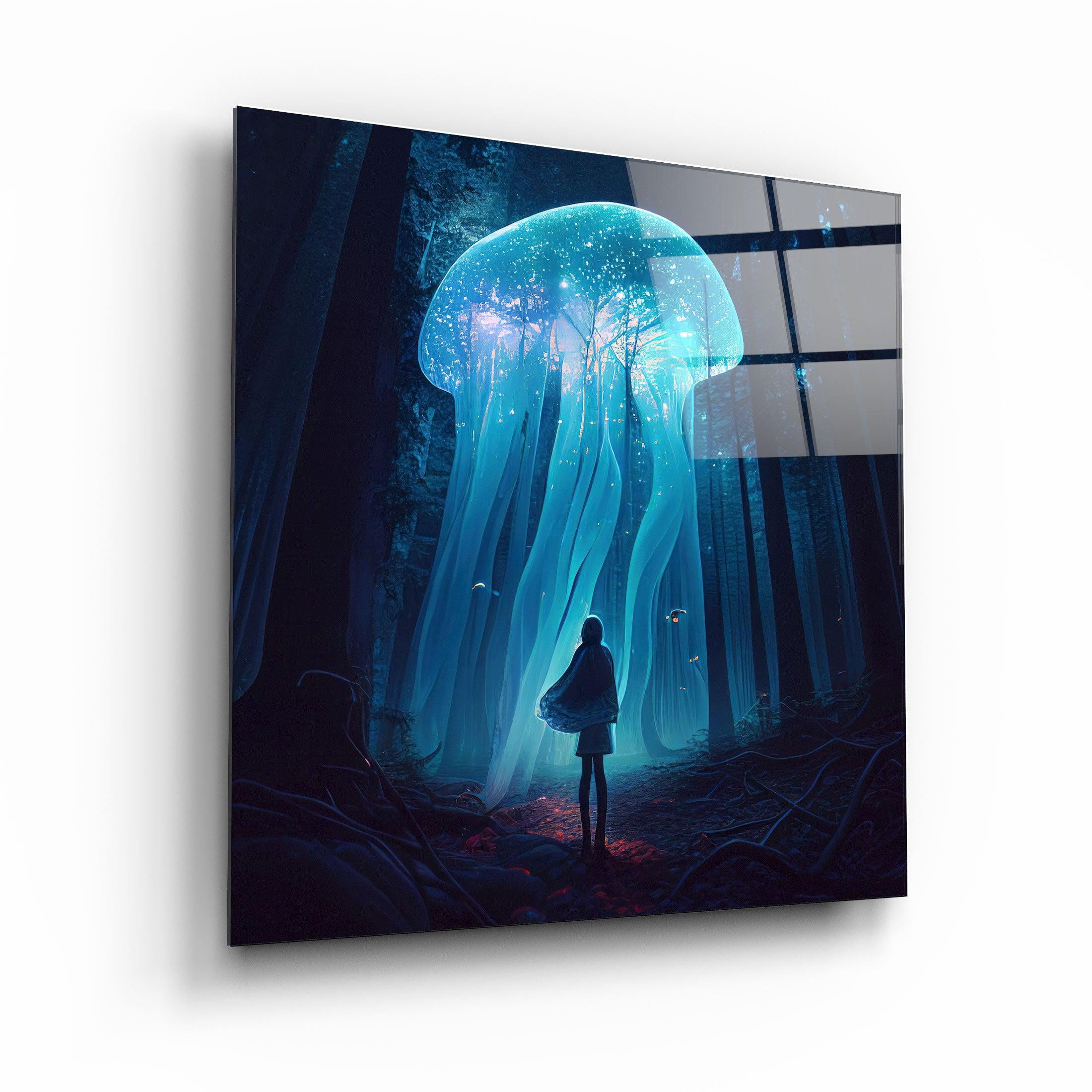 ."Alone in the Secret Forest V3". Glass Wall Art - Walmart.com