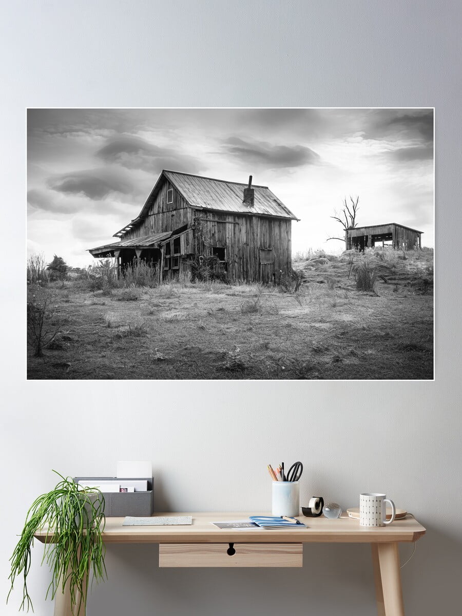 Along The Road Of Memory Bw Poster Wall Art, Modern Wall Decor For ...