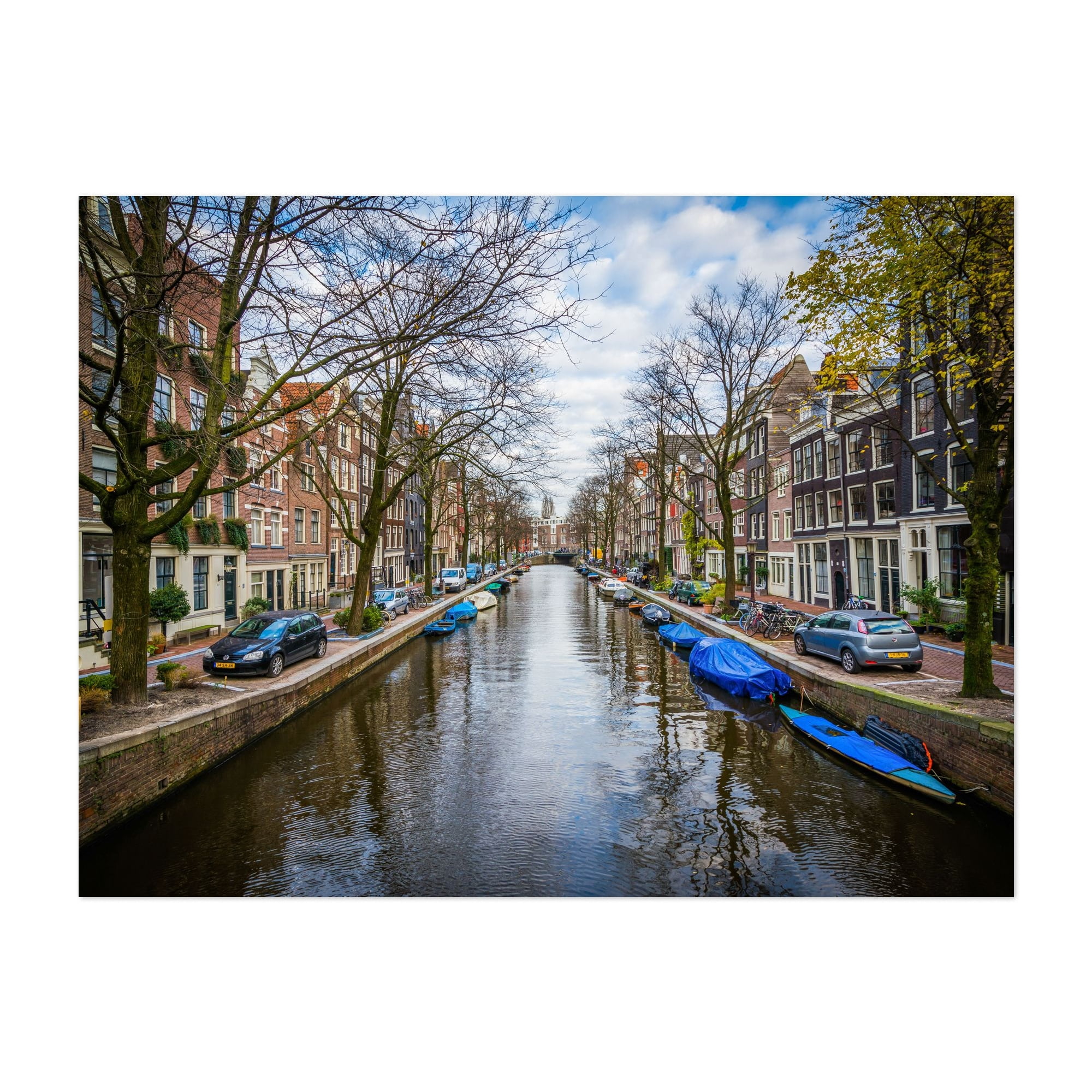 Along the Canal - Amsterdam Netherlands Photography Unframed Wall Art ...