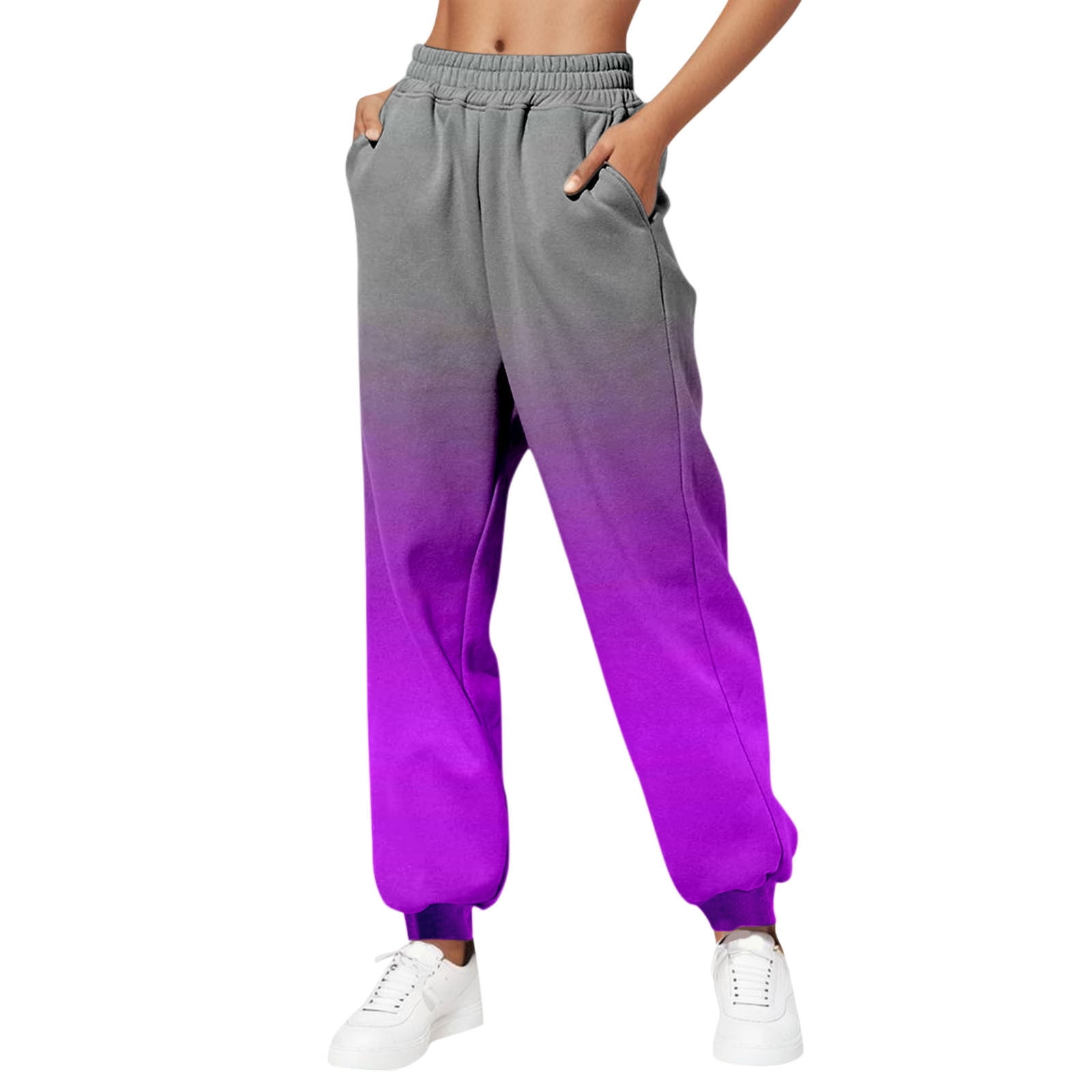 Aloohaidyvio 2024 Summer Pants for Women,Gradual Change Sweatpants for ...
