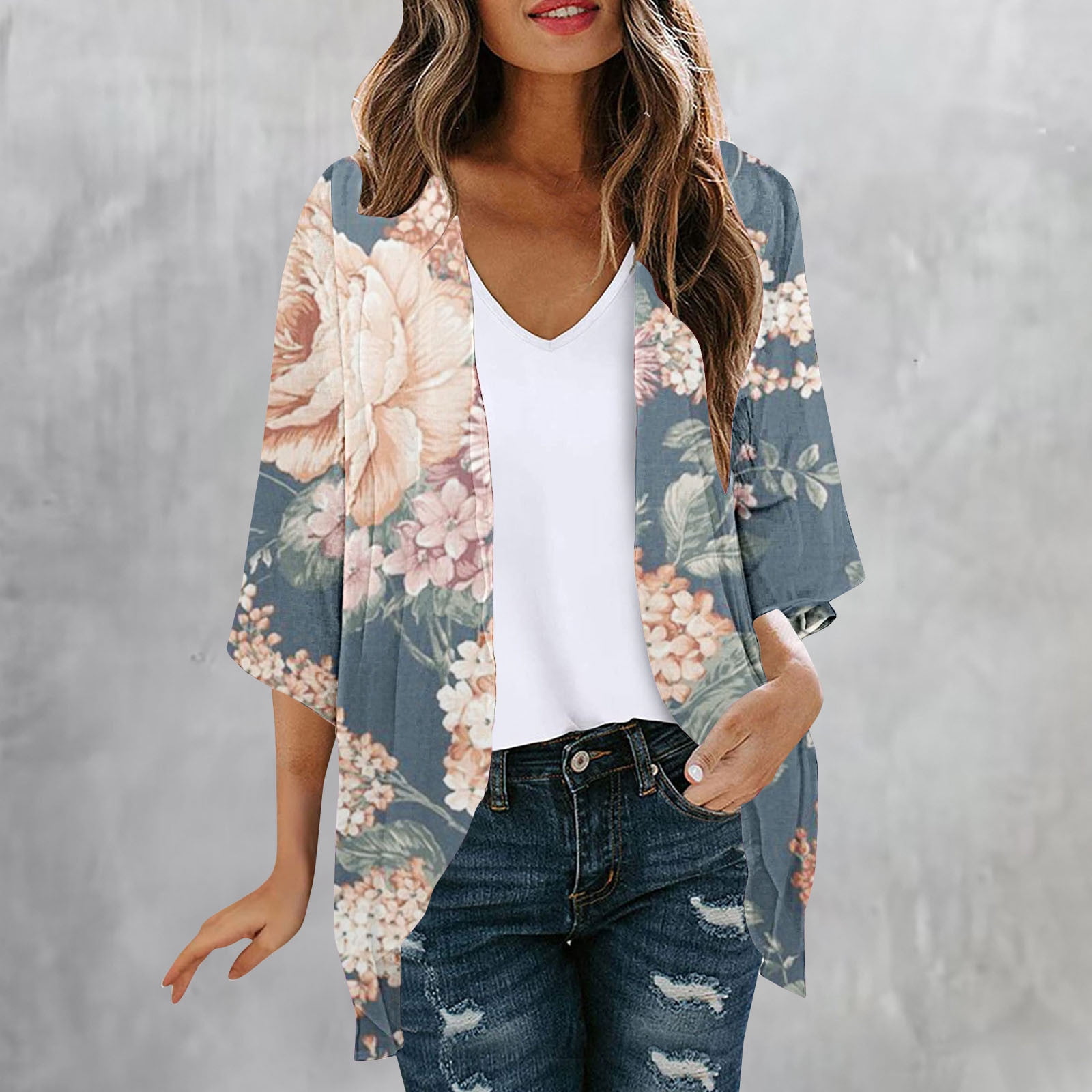 Aloohaidyvio Cardigan Sweaters for Women,Women's Kimono Beach Cover Up ...
