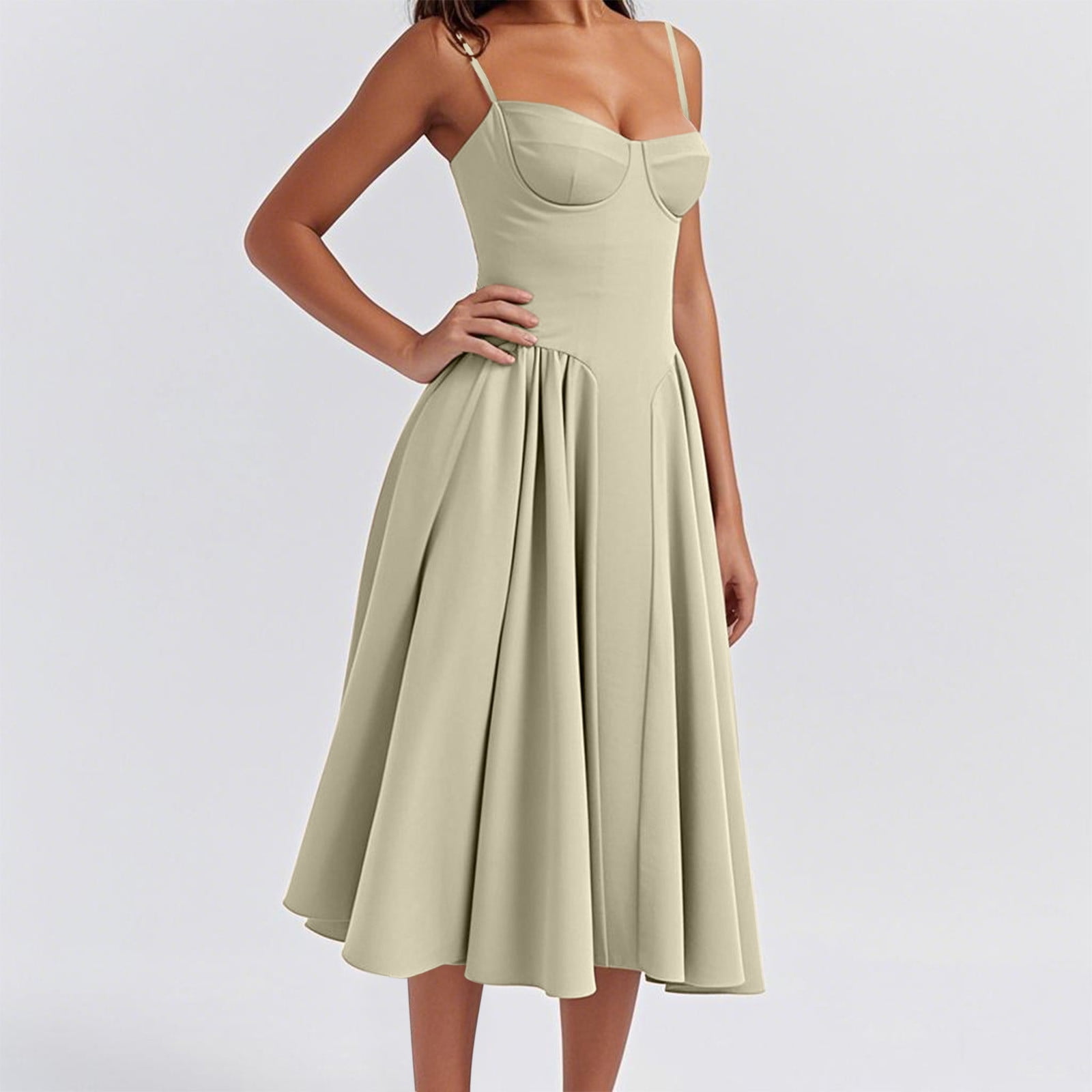 Aloohaidyvio Dresses for Women Womens Corset Dress Elegant Spaghetti ...