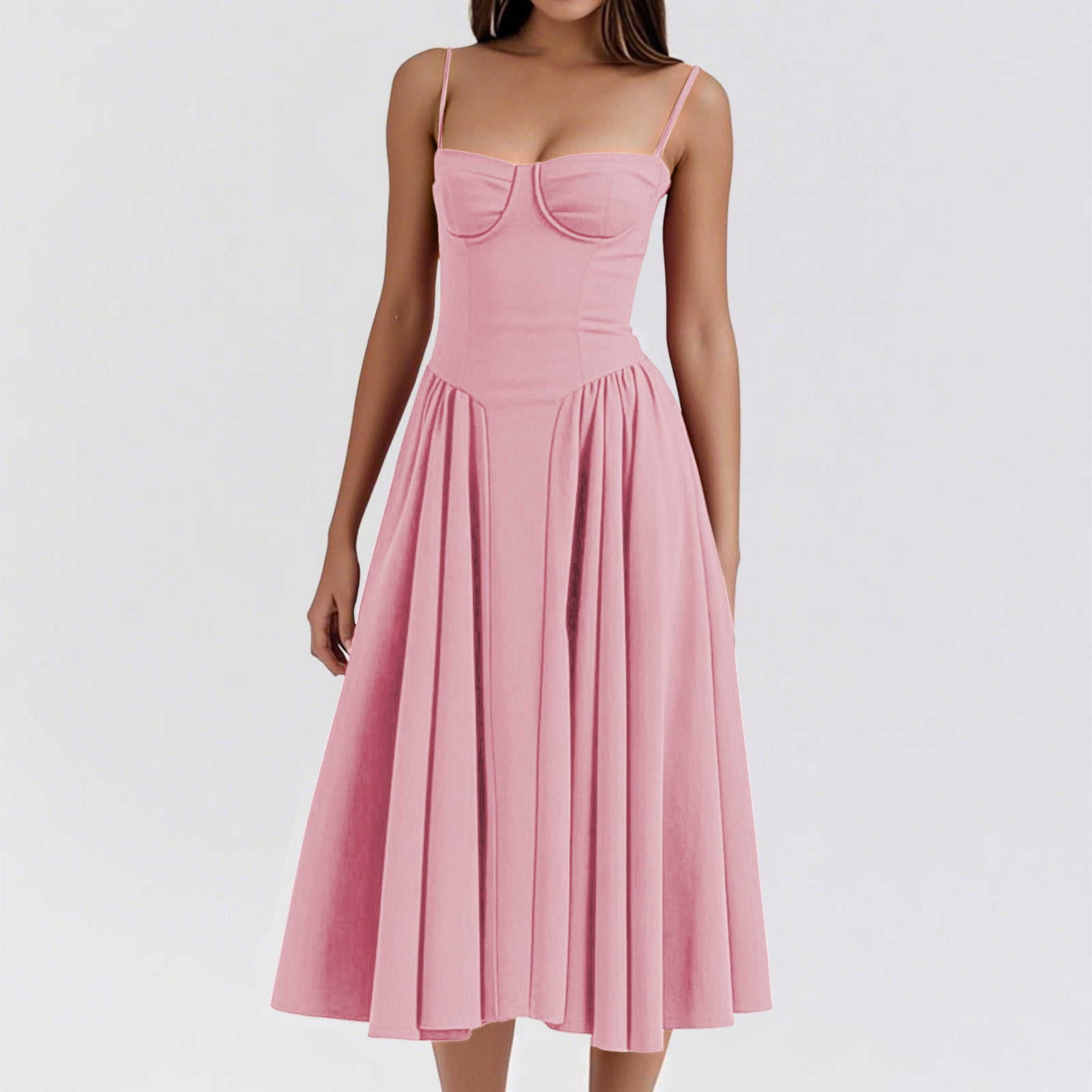 Aloohaidyvio Dresses for Women Womens Corset Dress Elegant Spaghetti ...
