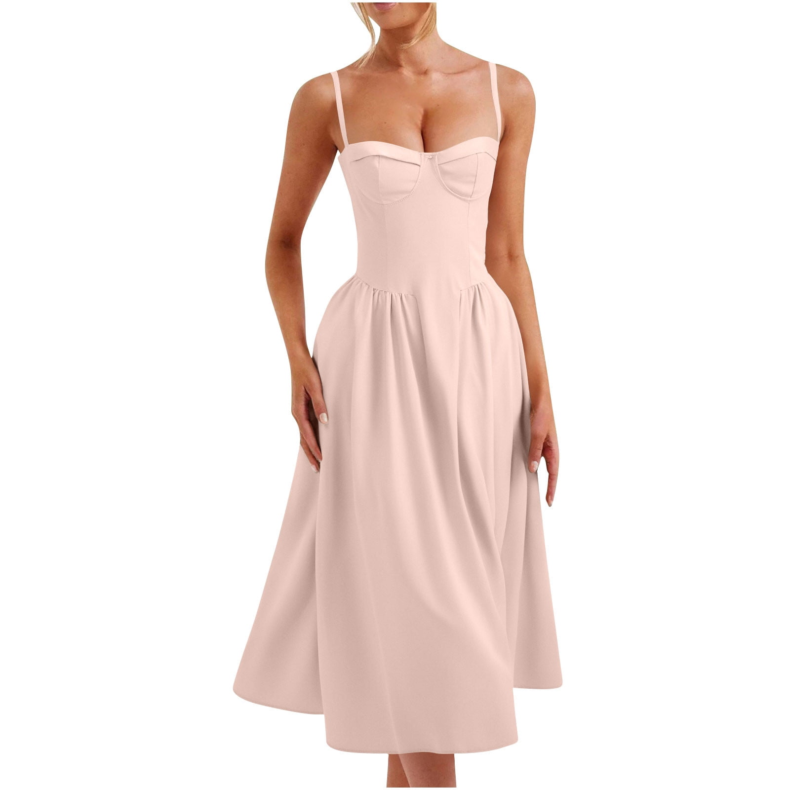 Aloohaidyvio Dresses for Women Womens Corset Dress Elegant Spaghetti ...