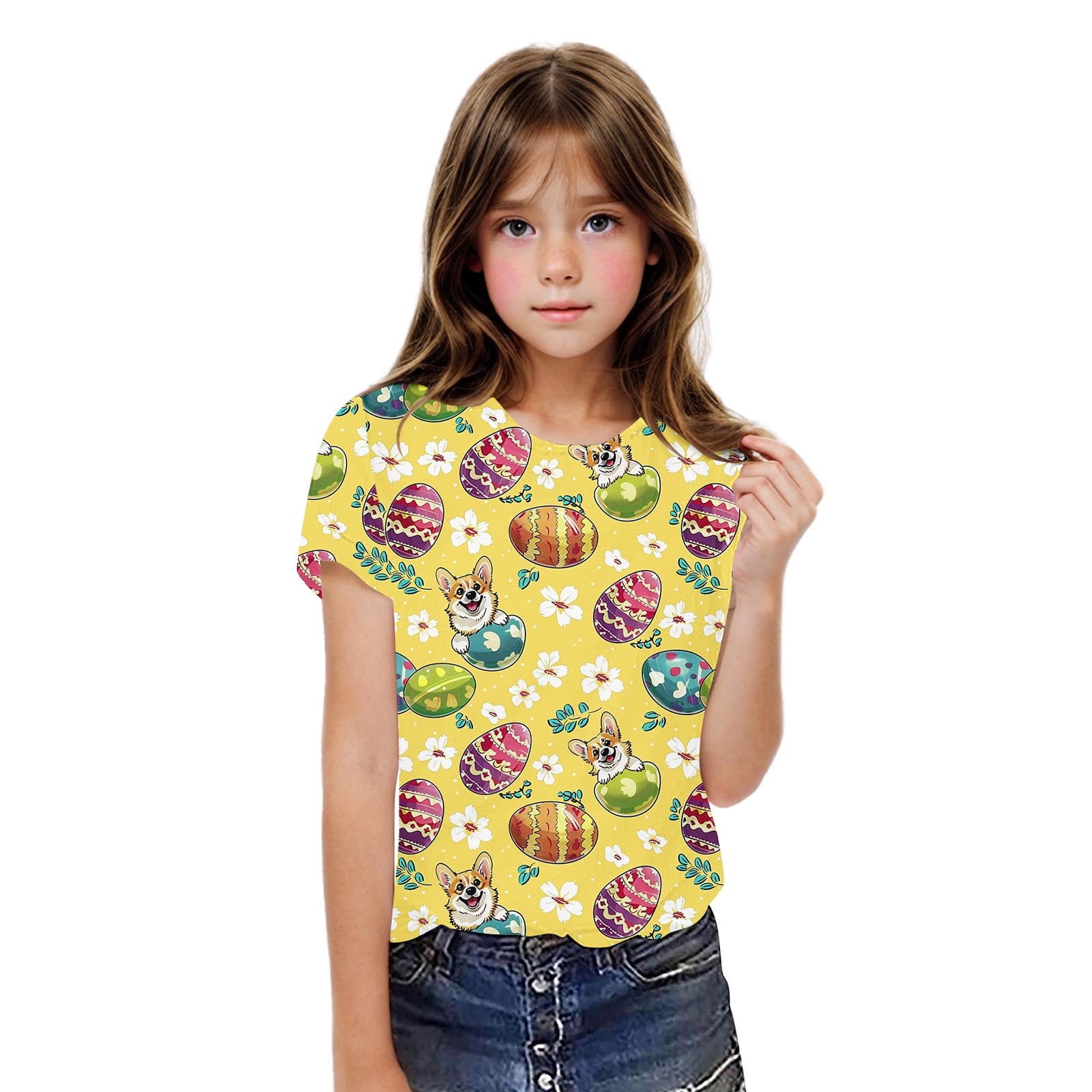 Aloohaidyvio Easter Sunday Best Outfit Girls' Easter Shirt Matching ...